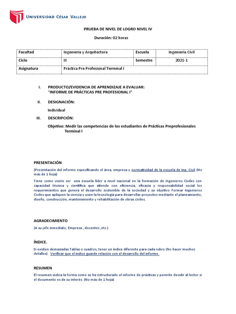 Ath - Prueba de Nivel de Logro | PDF | Ingeniero civil | Ingeniería