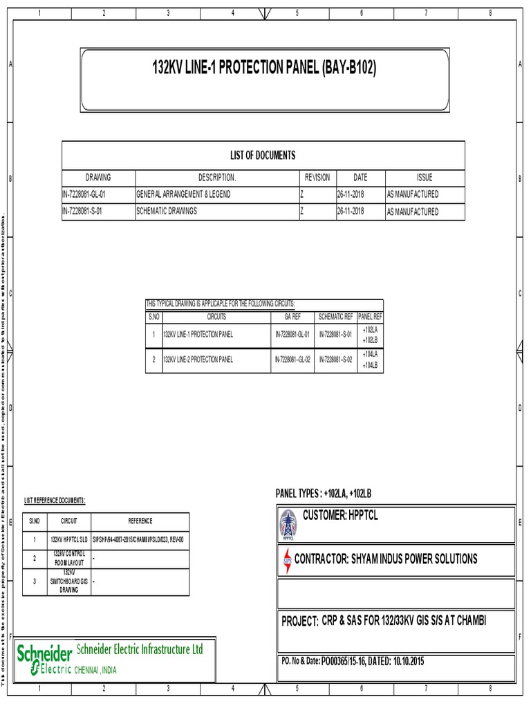 132kv Line-1 Protection Panel (Bay-B102) | PDF | Electrical Components ...