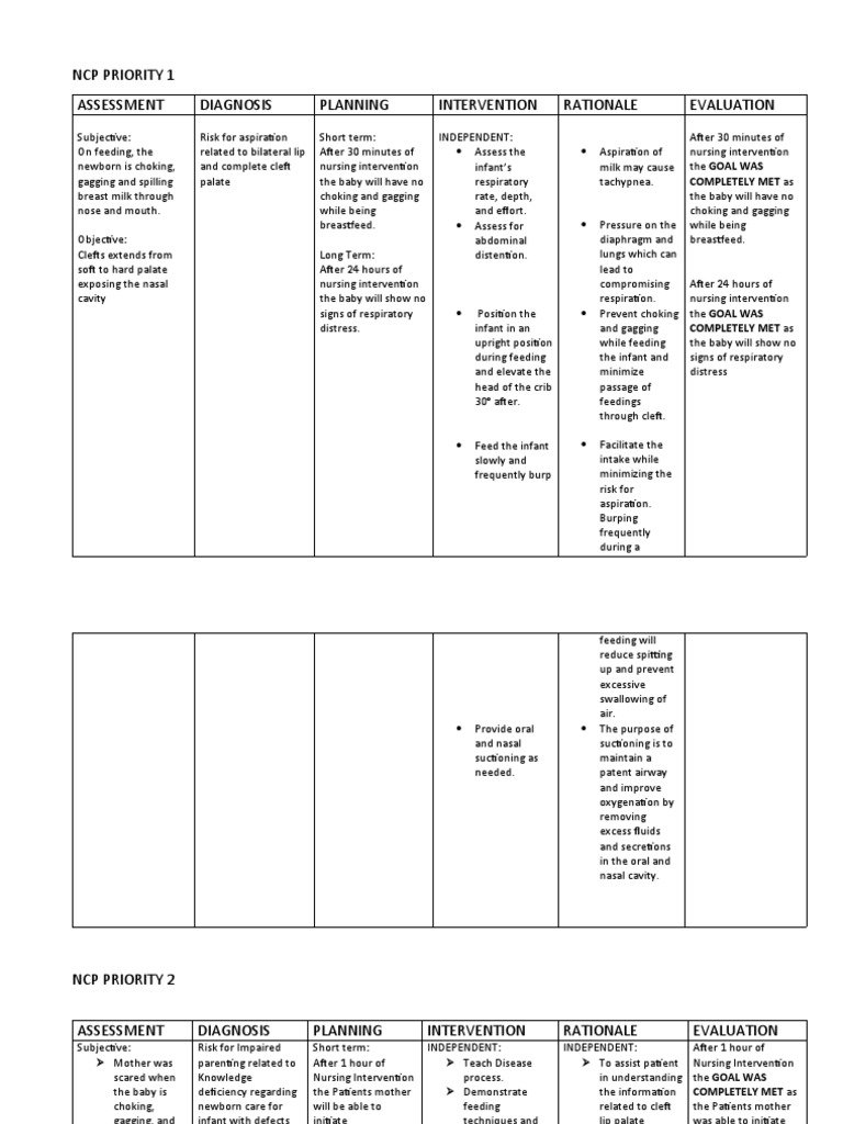 Cleft Lip & Palate | PDF | Breastfeeding | Medical Specialties