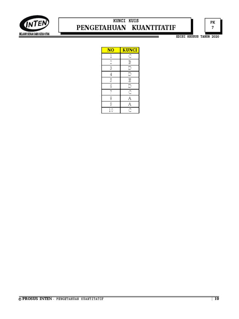 PK7 - Kunci Kuis | PDF