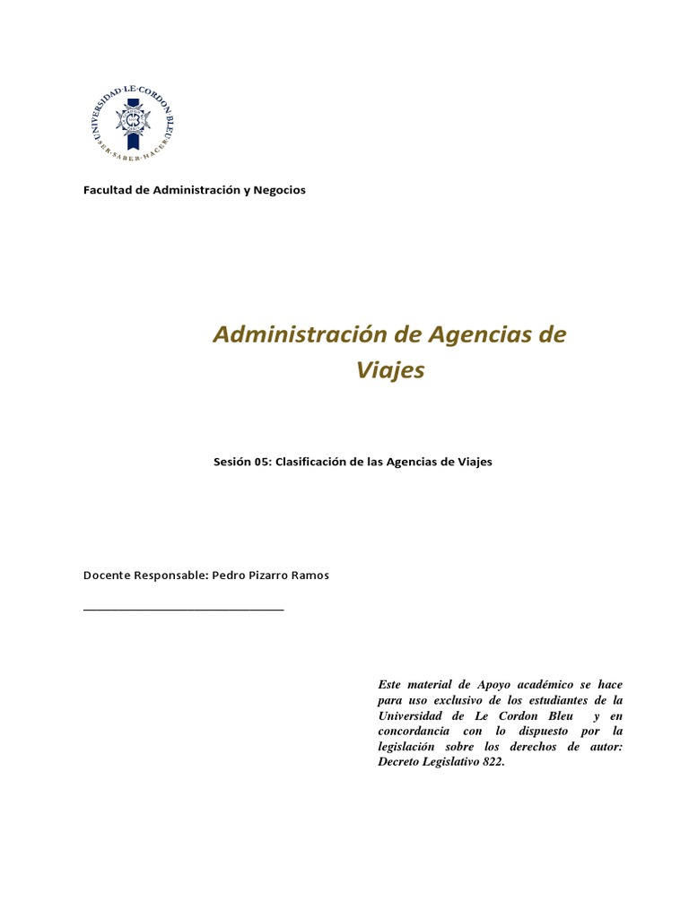 Clasificacion de Las Agencias de Viajes | PDF | Agencia de viajes | Turismo