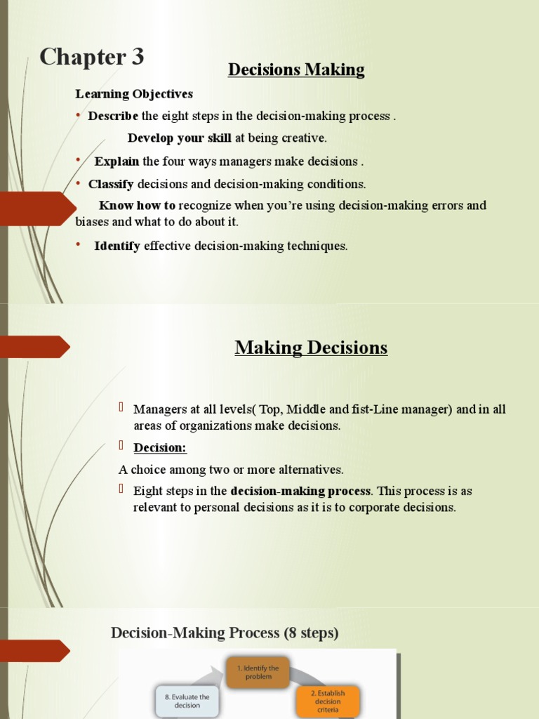 Chapter 3 Decision Making | PDF | Decision Making | Creativity