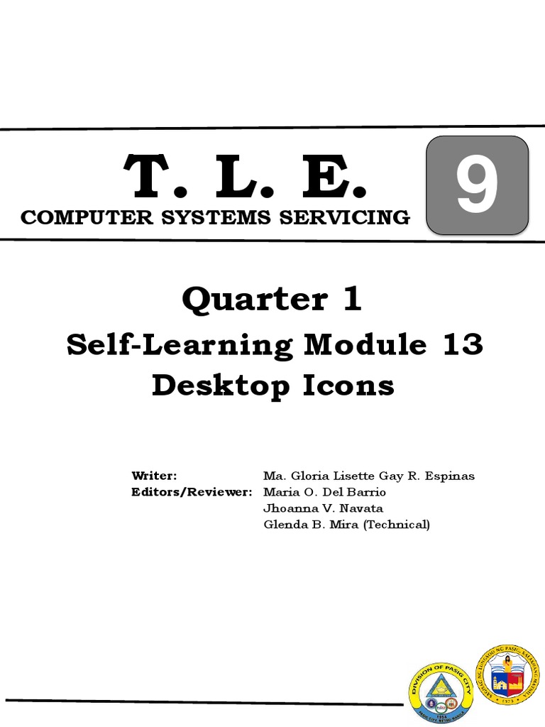 Quarter 1: Self-Learning Module 13 Desktop Icons | PDF | Icon ...