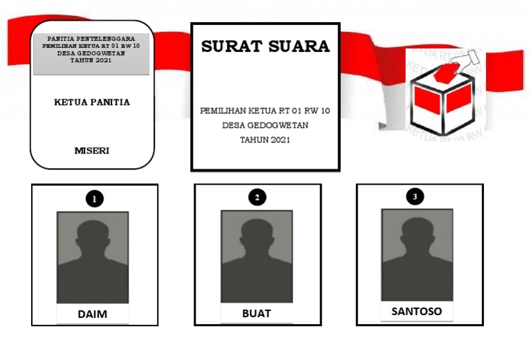 Surat Suara Pemilihan RT | PDF