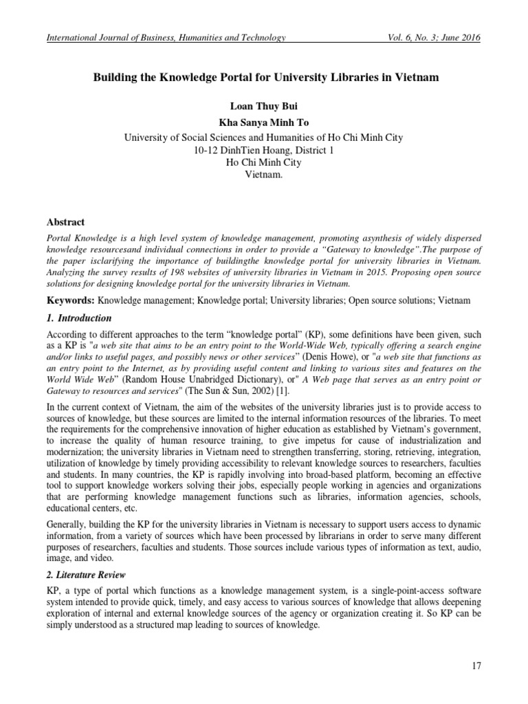 Knowledge Portal | PDF | Libraries | Educational Technology