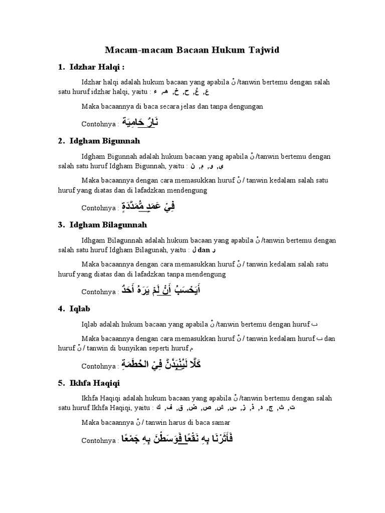 Dasar Hukum Tajwid | PDF