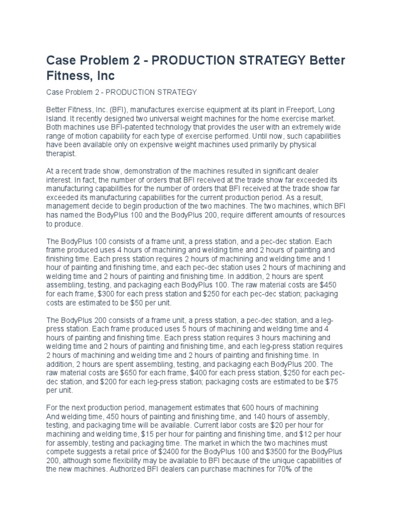 Case Problem 2 | PDF | Packaging And Labeling | Welding
