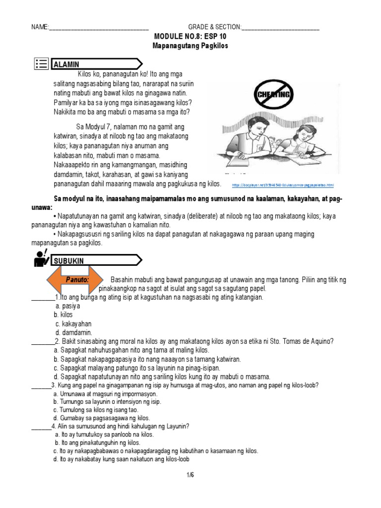 Module 10 ESP 8th Week | PDF