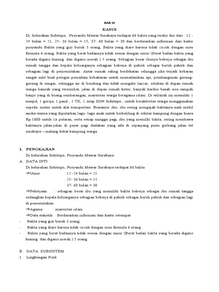BAB III Asuhan Keperawatan KOMUNITAS | PDF