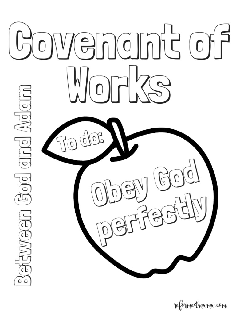 Covenant of Works Coloring Page From Reformed Mama | PDF