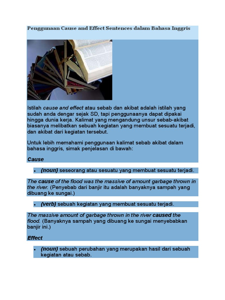 Materi Ajar Cause and Effect | PDF