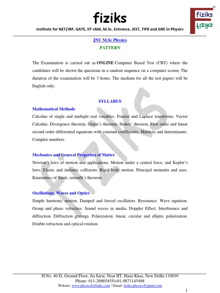 JNU MSc Physics CBT exam prep | PDF | Waves | Polarization (Waves)