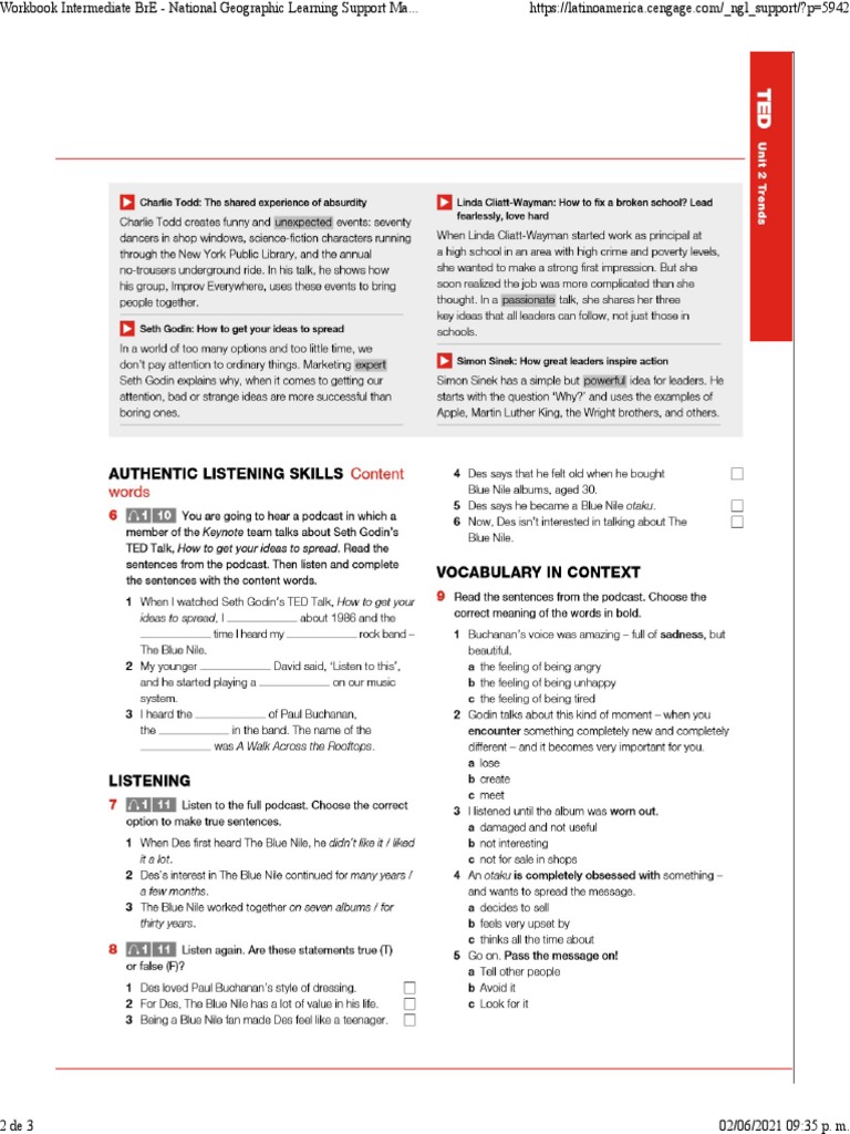 Page 15 Overview - Workbook Intermediate | PDF