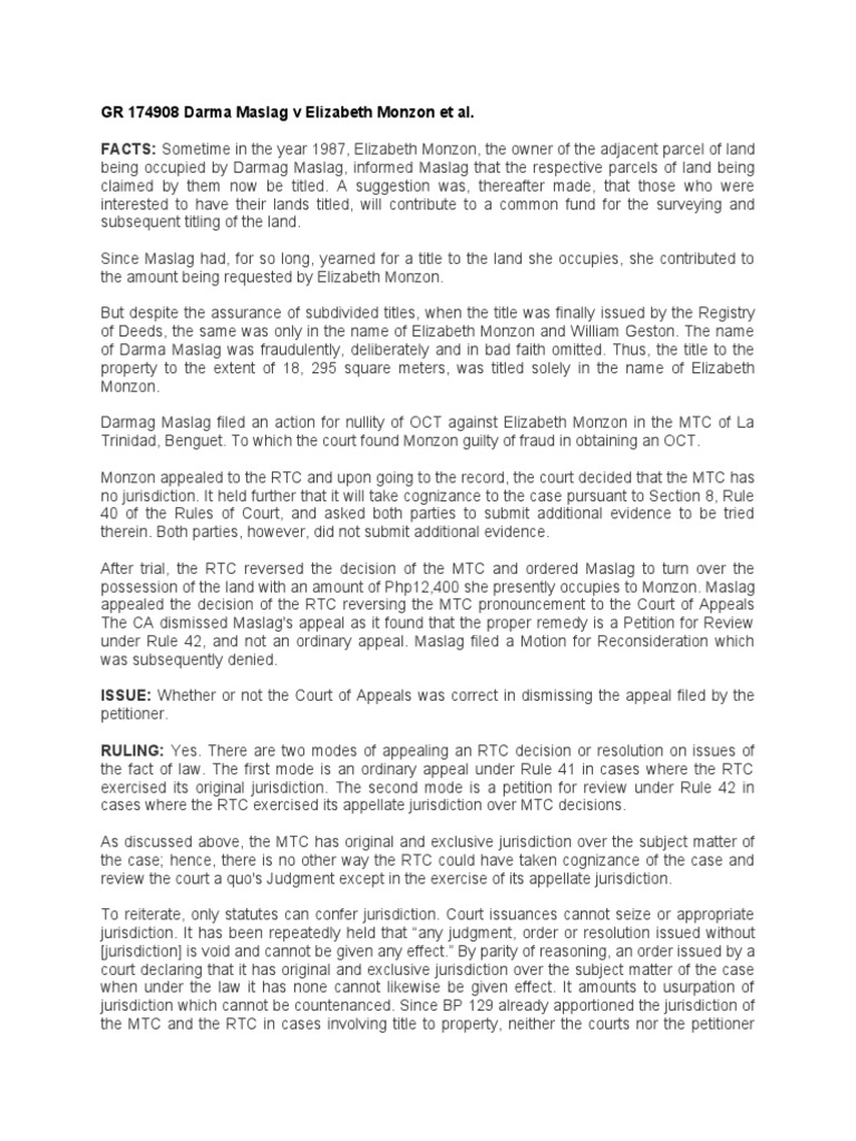 Court of Appeals Dismisses Maslag's Appeal | PDF | Appeal | Jurisdiction