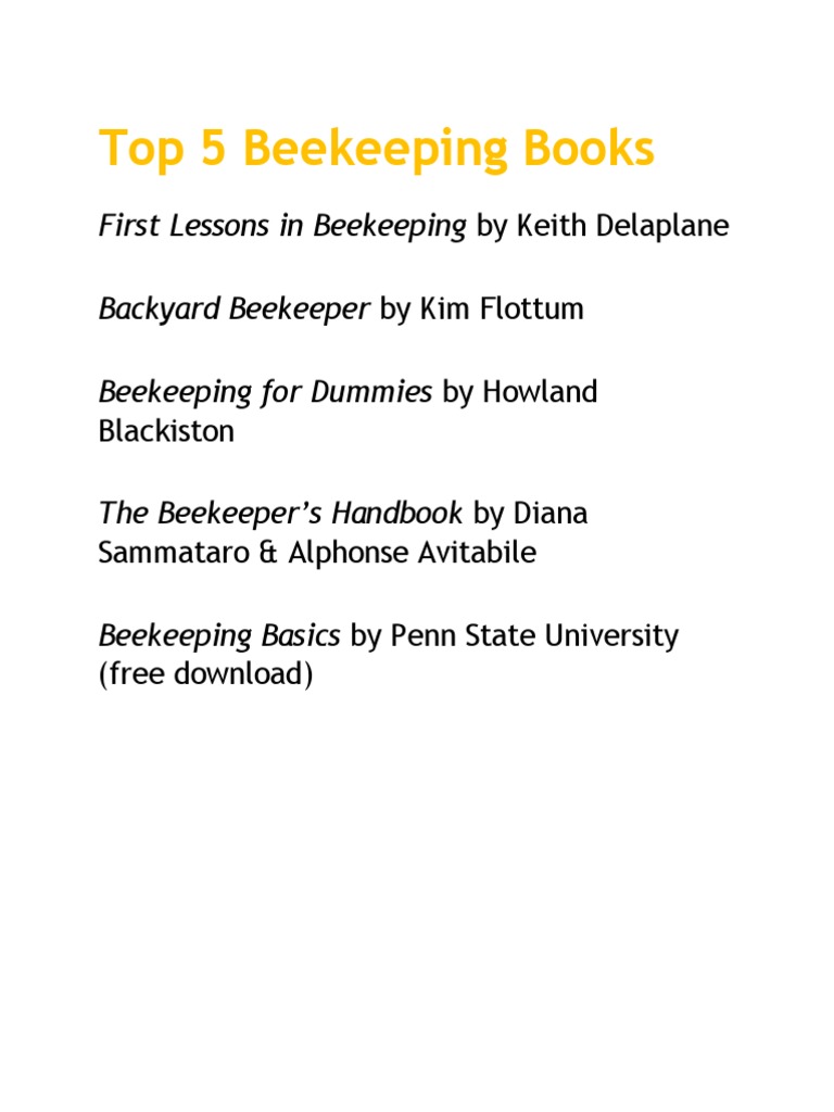 Top 5 Essential Beekeeping Books | PDF