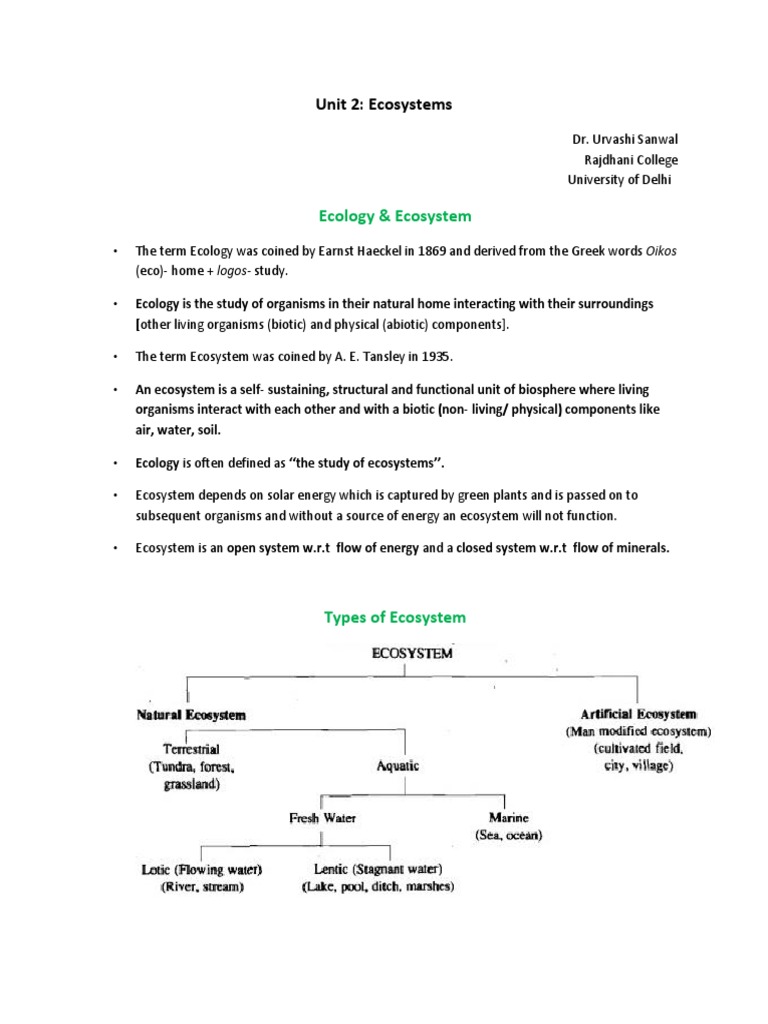 Unit 2: Ecosystems: Ecology & Ecosystem | PDF | Food Web | Ecosystem