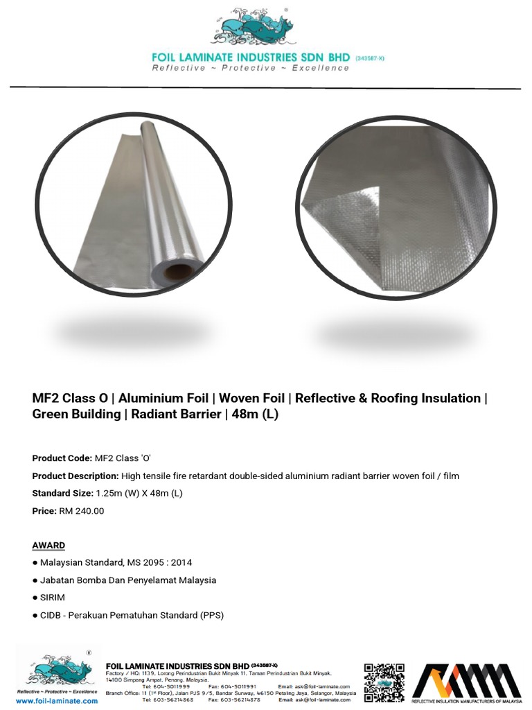 Quotation Aluminium Foil Roof | PDF | Technology & Engineering