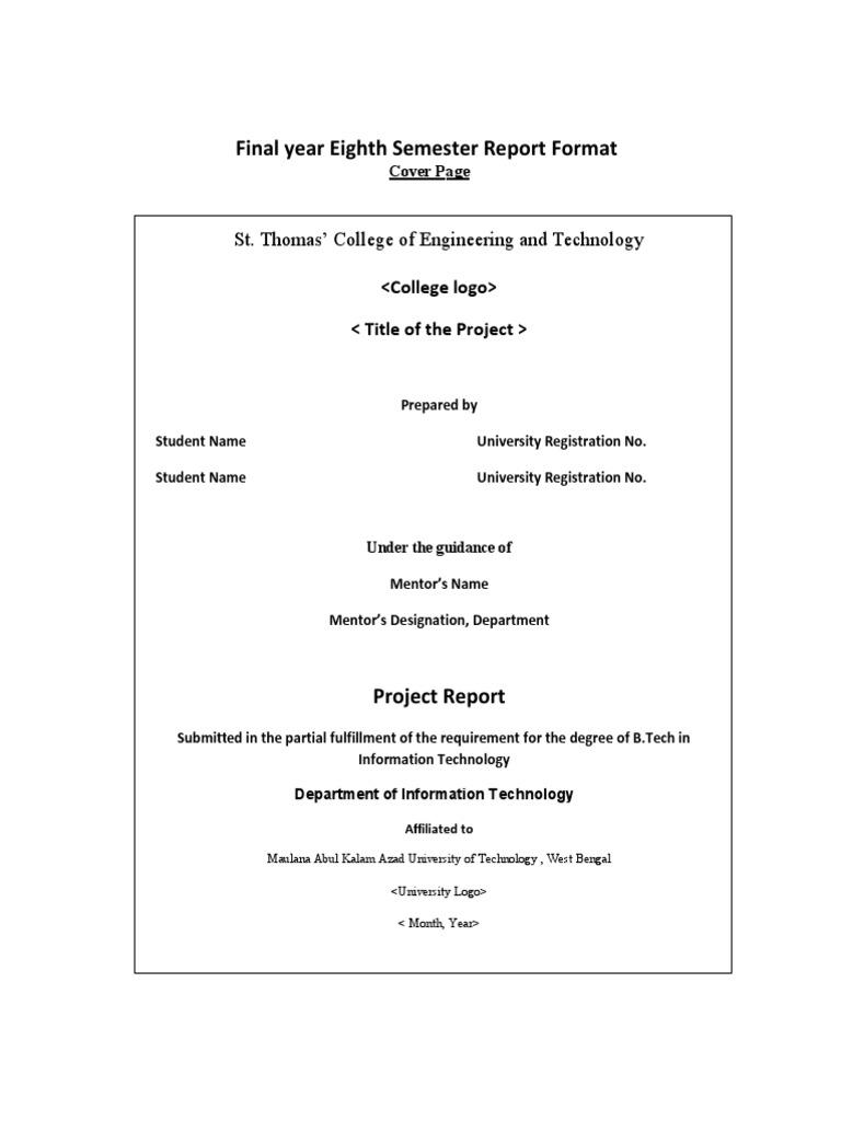 Project Report Format | PDF | Engineering | Design