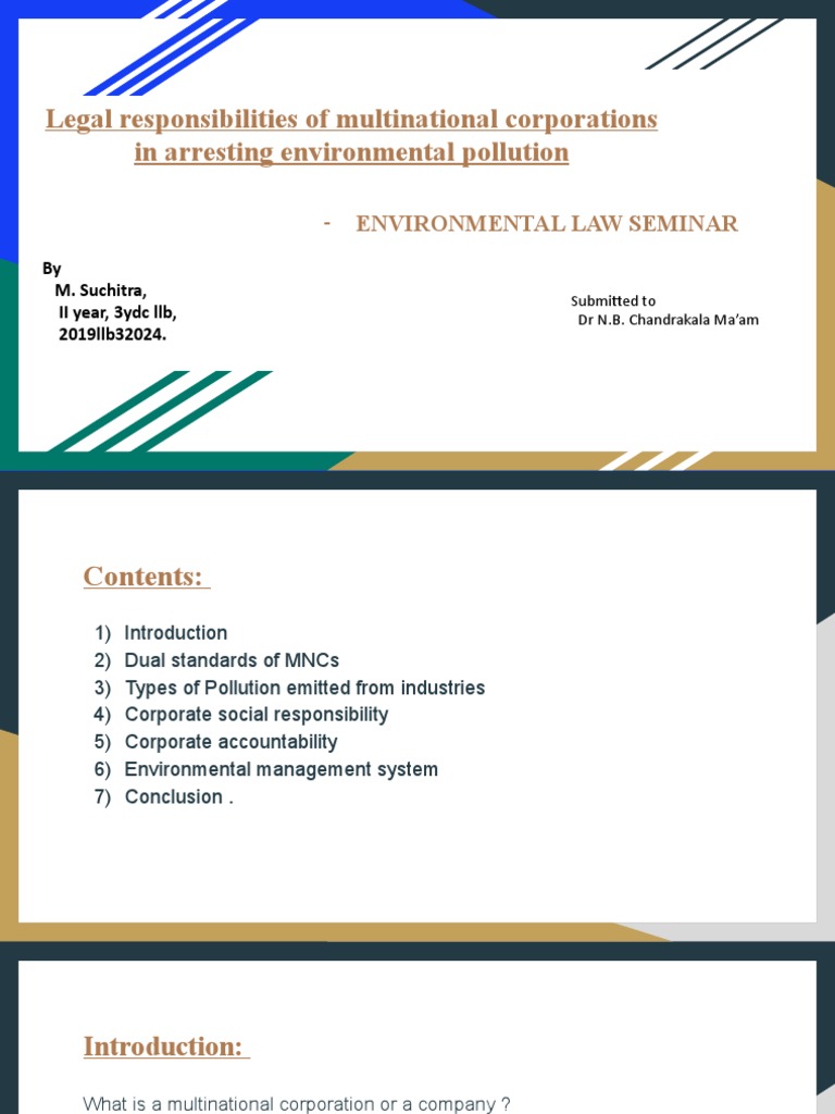 2019llb32024 Environmental Seminar | PDF | Pollution | Air Pollution