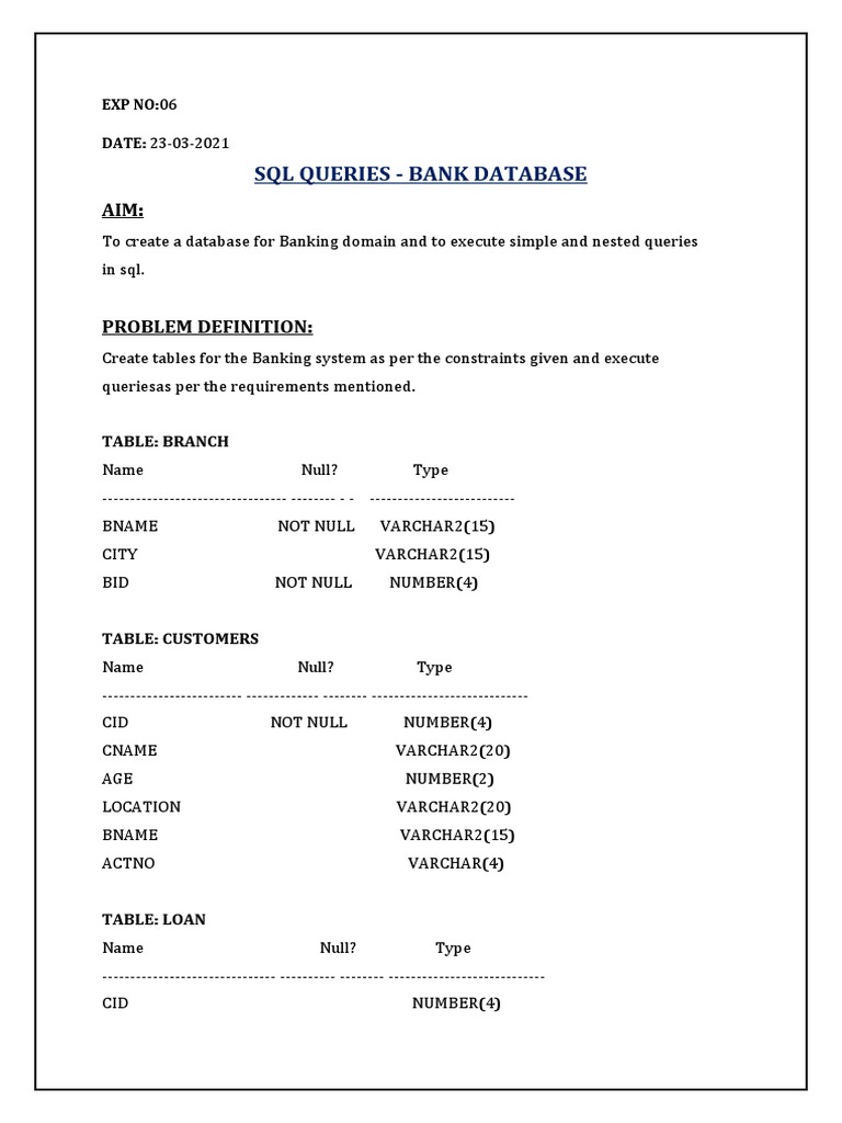 DBMS LAB - Ex - No-6 | PDF | Databases | Information Technology Management