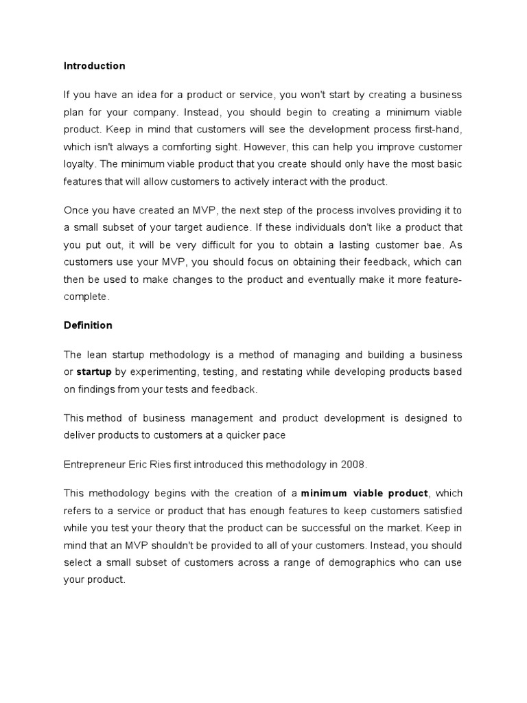 Lean Startup | PDF | Lean Startup | Startup Company