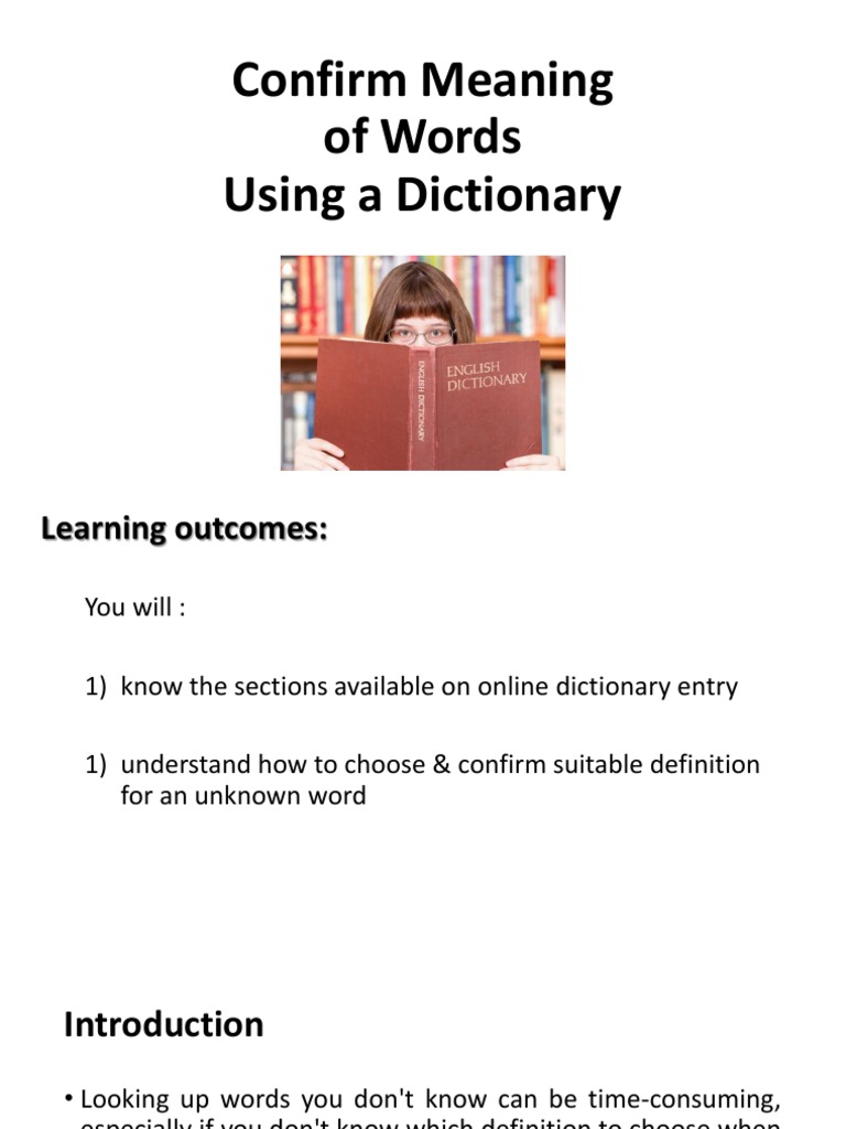 How to Confirm Word Meanings | PDF | Part Of Speech | Semantic Units
