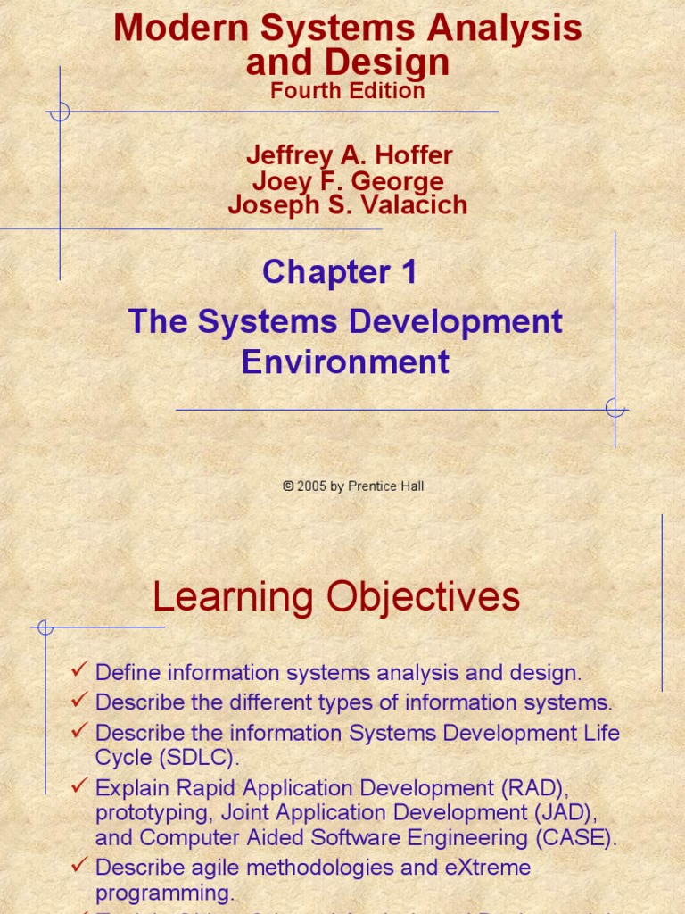 The Systems Development Environment: Jeffrey A. Hoffer Joey F. George Joseph S. Valacich | PDF ...