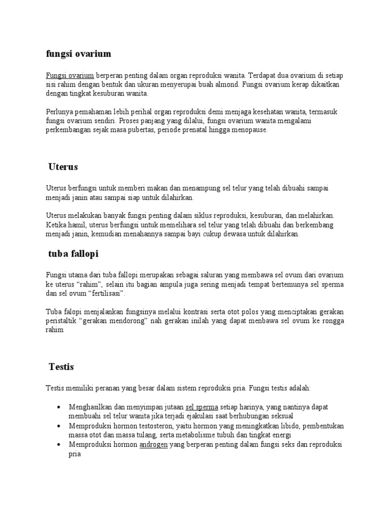 Fungsi Ovarium | PDF