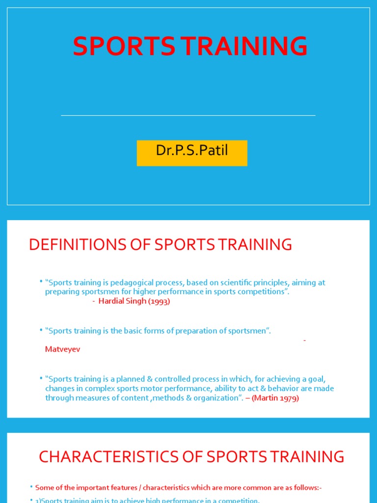 Characteristics of Sports Training | PDF | Competition | Academic ...