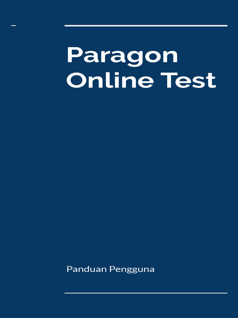 Panduan Pengguna Tes Paragon | PDF