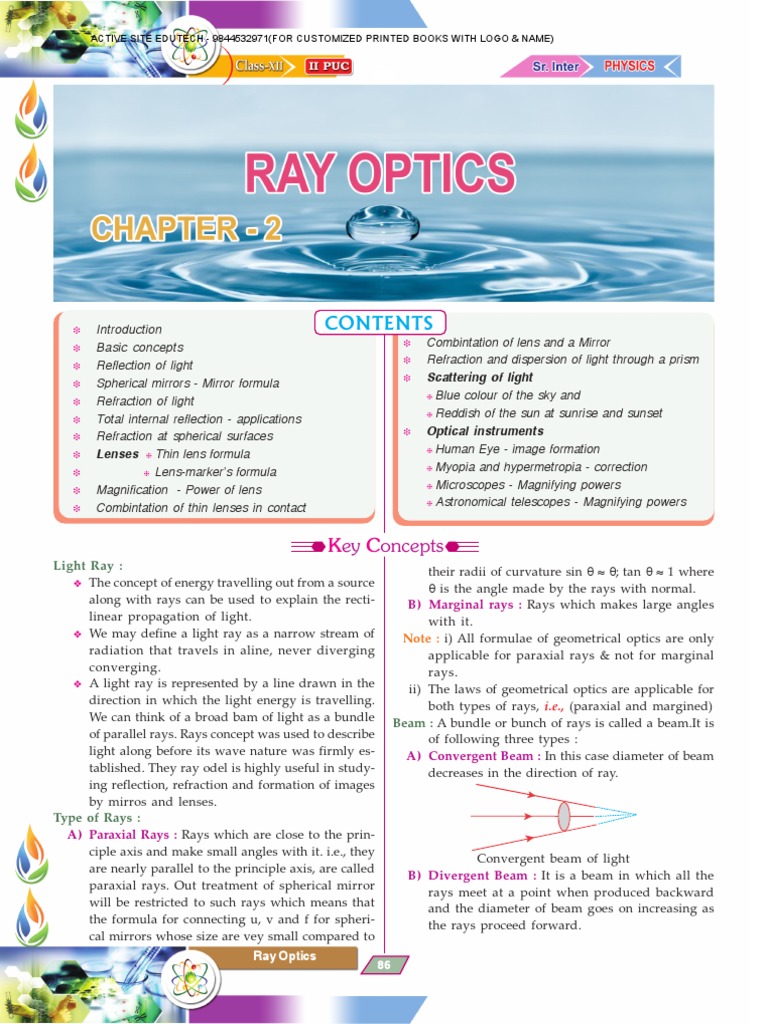 Comprehensive Guide to Ray Optics | PDF | Optics | Reflection (Physics)