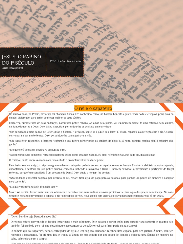 Jesus: O Rabino do 1o Século | PDF | Judeus | Jesus