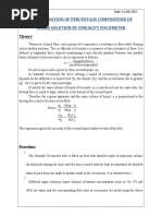 Viscosity Determination via Ostwald Viscometer | PDF | Viscosity | Liquids