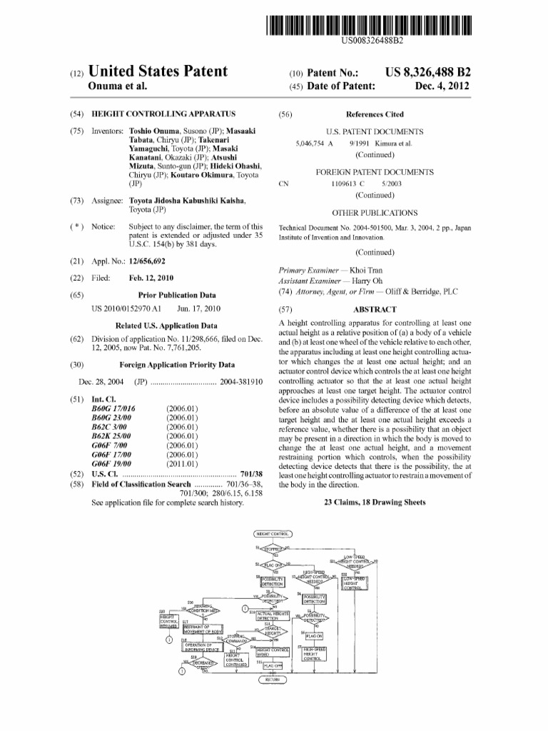 United States Patent: (10) Patent No.: US 8,326,488 B2 | PDF | Machines ...