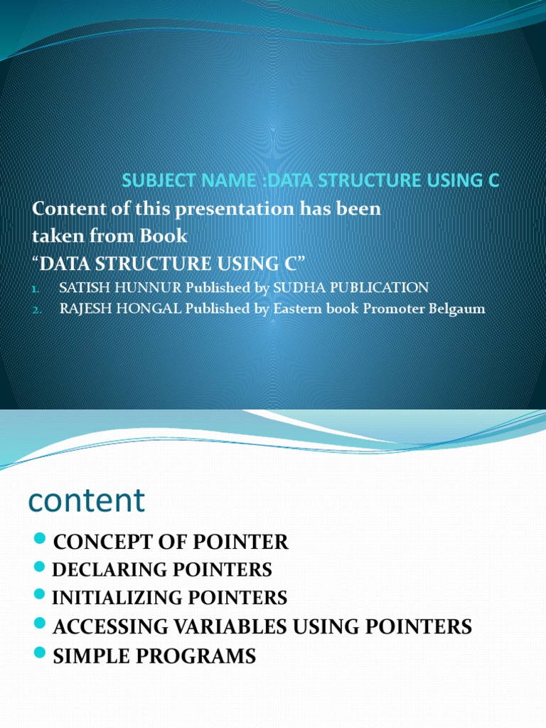 Subject Namedata Structure Using C Content Of This Presentation Has Been Taken From Book Pdf 