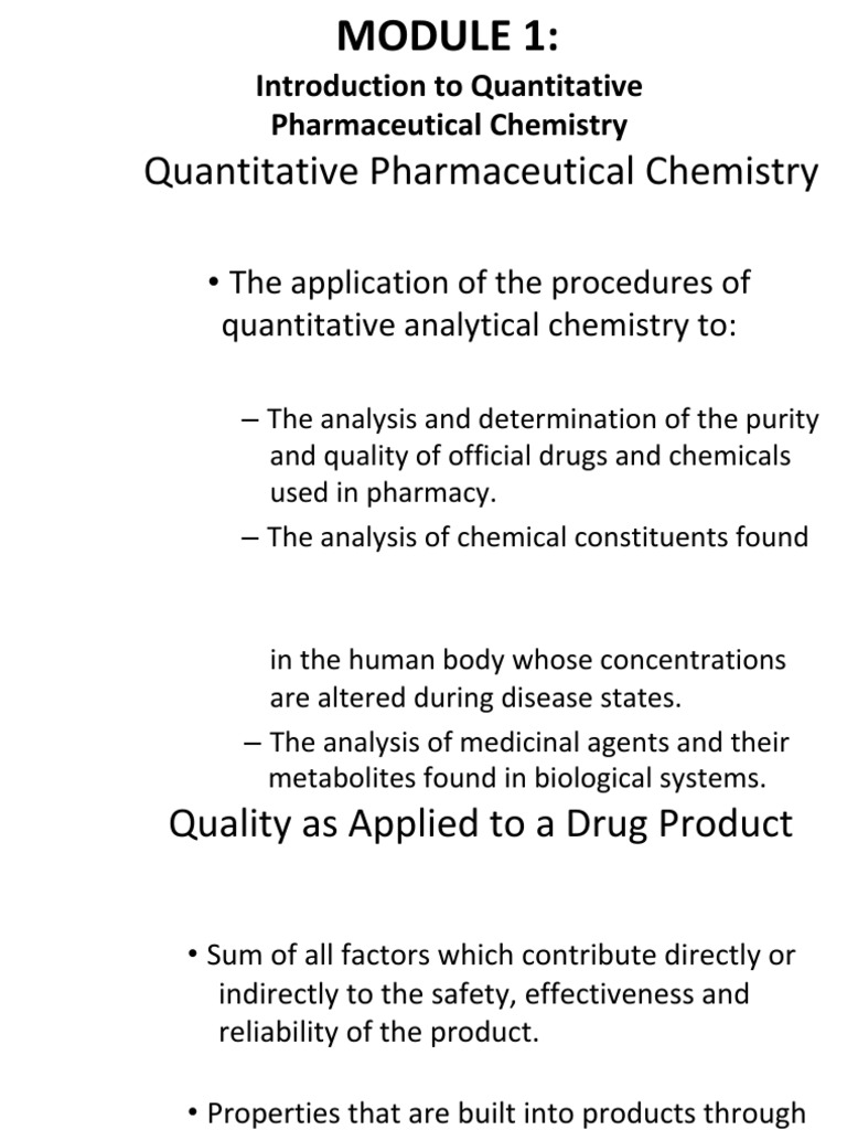 Introduction To Quantitative Pharmaceutical Chemistry | PDF ...