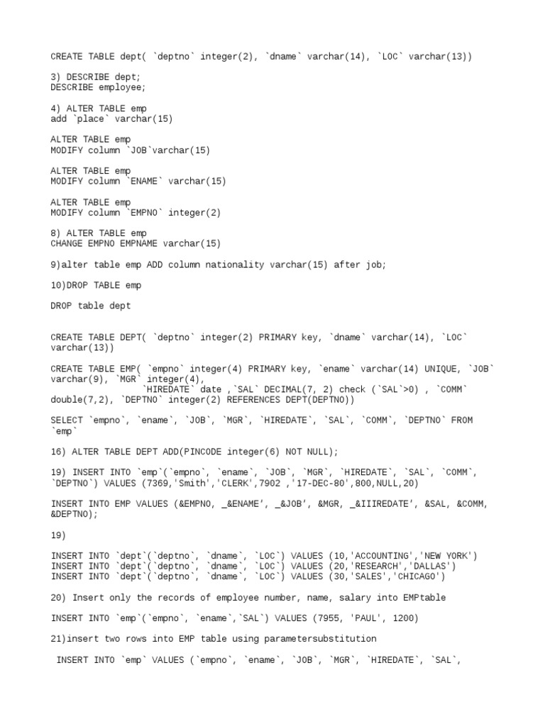 Mysql Pdf Computer Data Sql