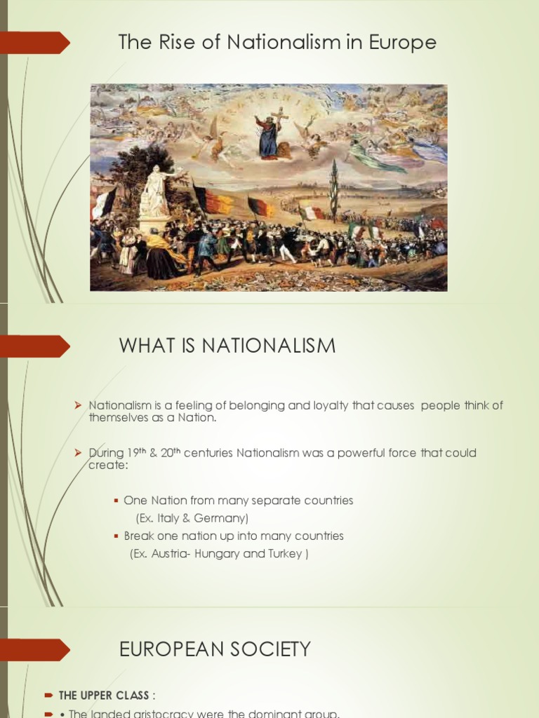 Nationalism In Europe Class 10 Ppt