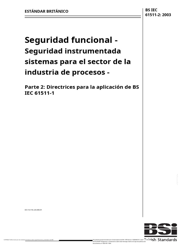 IEC-61511-2 SIS For Process Insdustry - En.español | PDF | Comisión ...