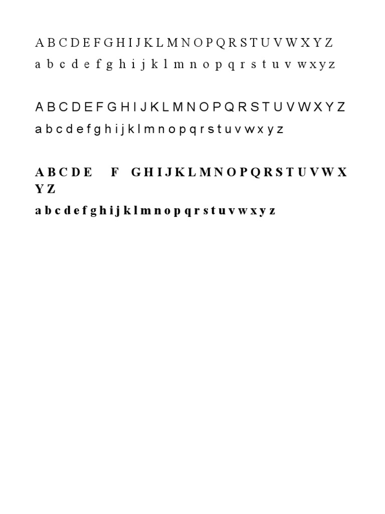 Abcdefghijklmnopqrstuvwxyz A B C D e F G H I J K L M N o P Q R S T U V ...