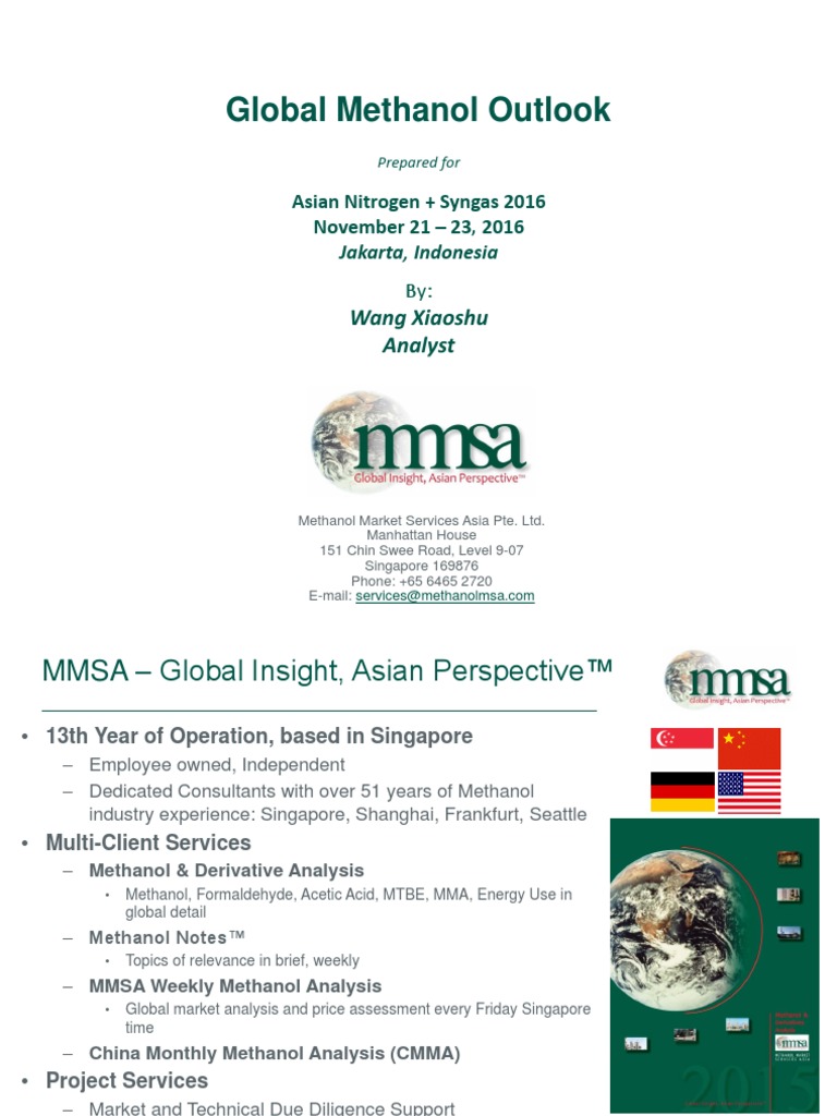 Methanol Market Services Asia, Xiaoshu Wang | PDF | Methanol | Petroleum