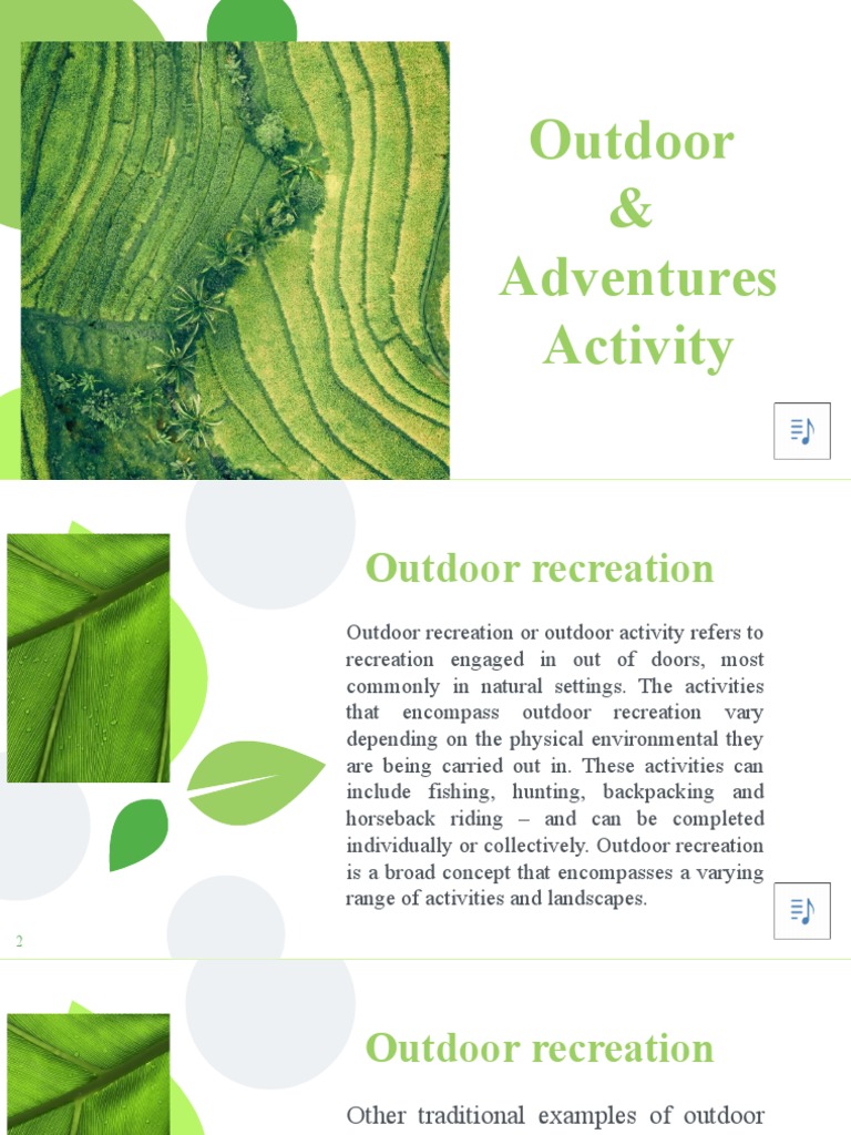 Outdoor & Adventures Activity | PDF | Outdoor Recreation | Recreation