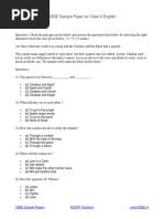 Class 4 ICSE Sample Paper | PDF | Grammar | Linguistics