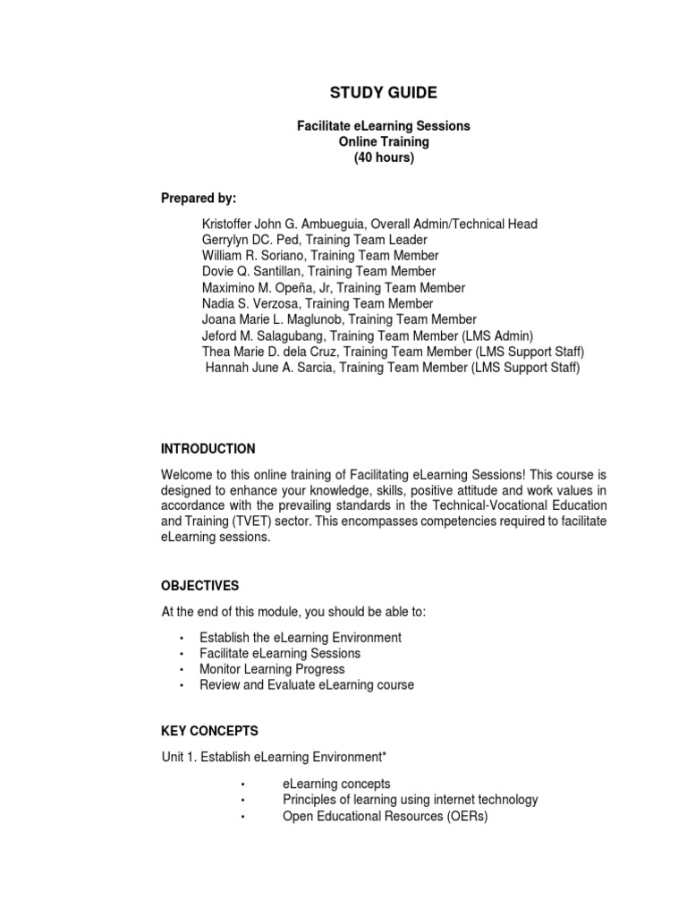 Study Guide Fels Mult 3 (TeamPAng2) | PDF | Educational Technology ...