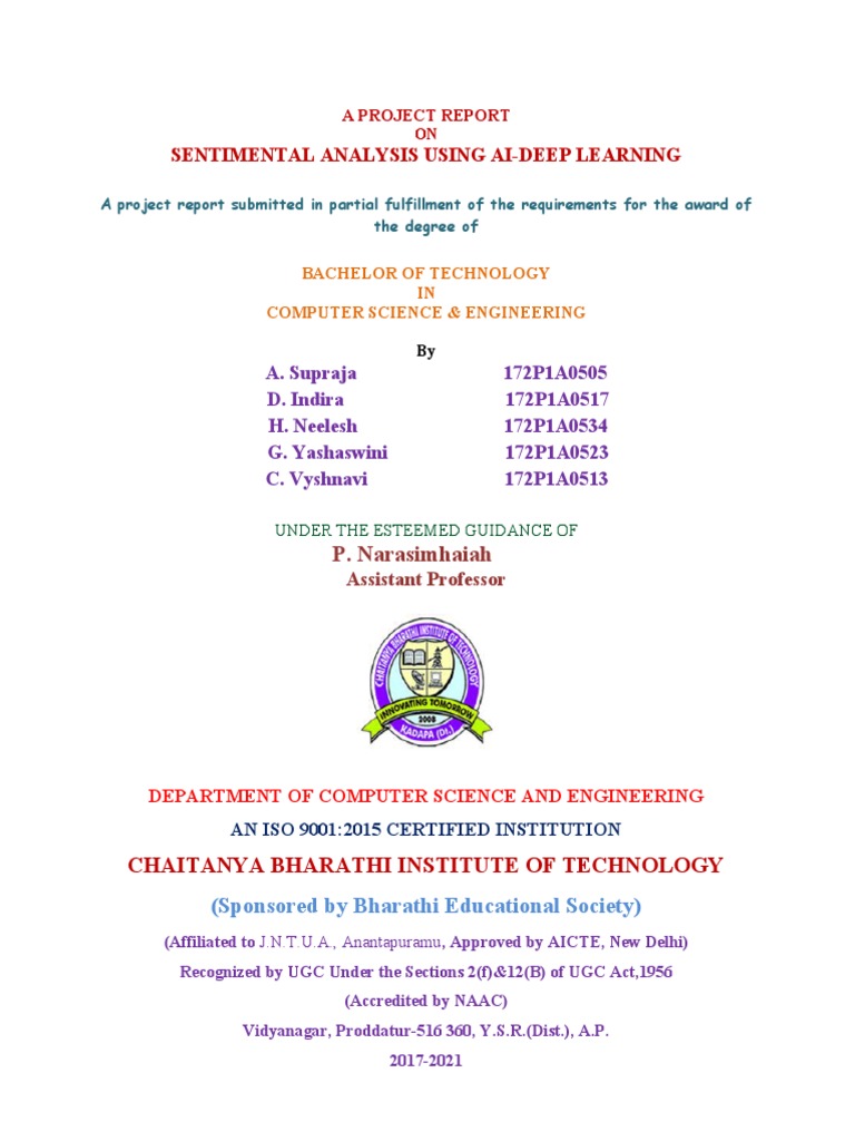 Sentimental Analysis Project Documentation Pdf Machine Learning Python Programming Language
