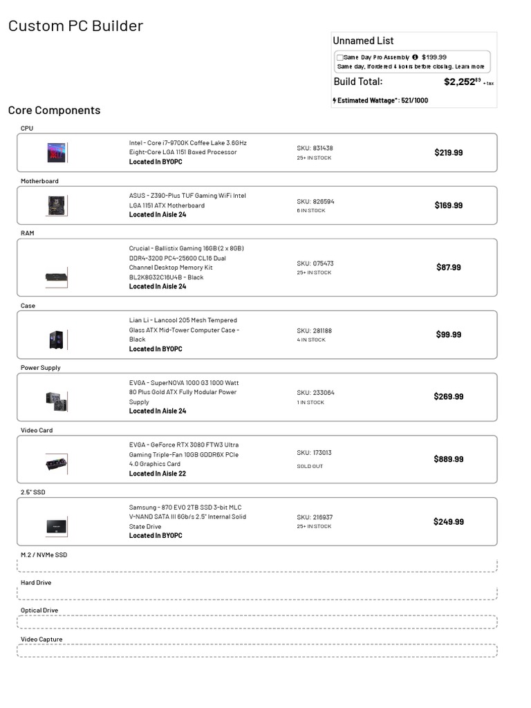 Custom PC Builder - Micro Center | PDF | Personal Computers | Computer Architecture