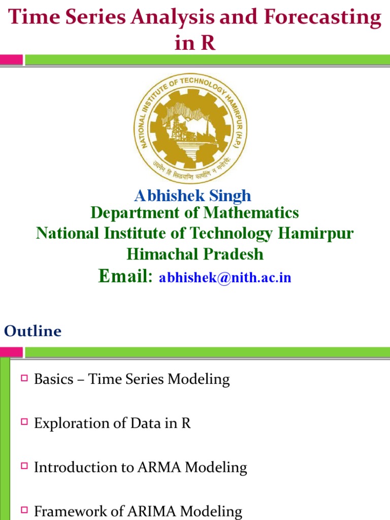 Time Series Analysis And Forecasting Using R Pdf Autoregressive