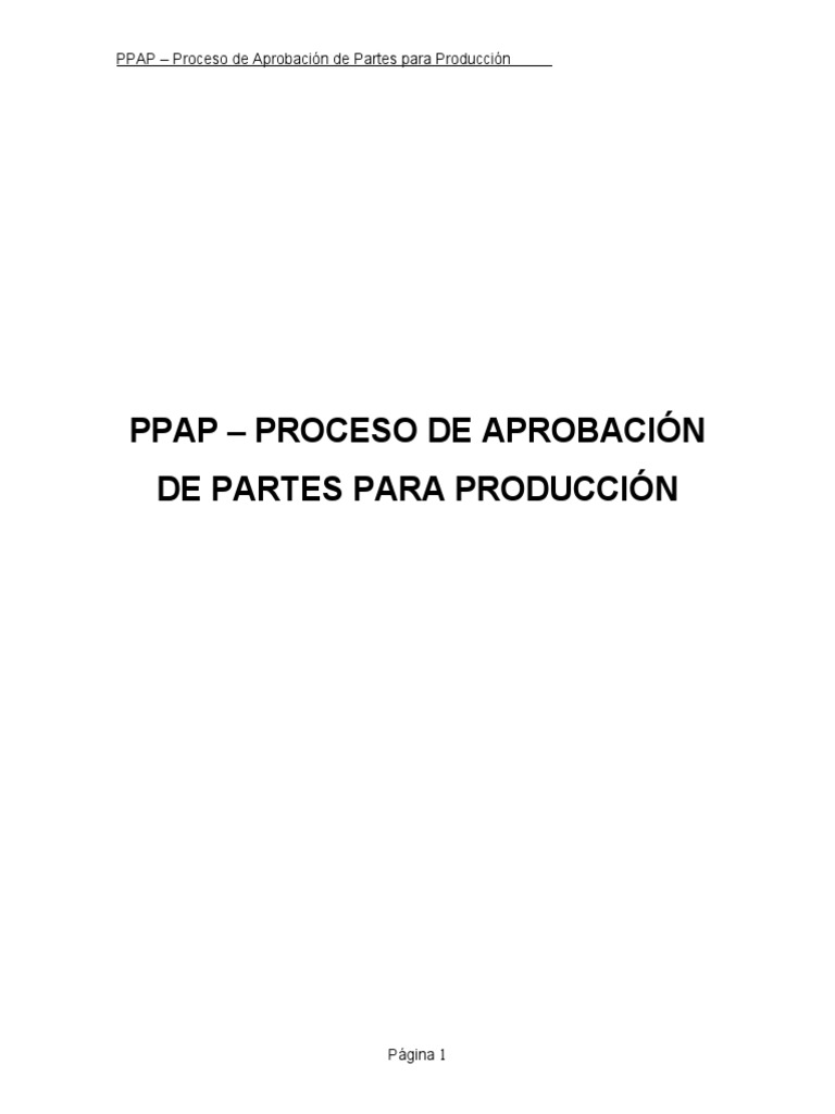 Ppap Proceso de Aprobacion de Partes Par | PDF | Diseño | Science