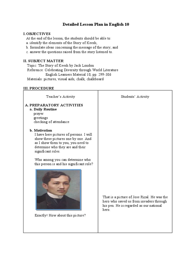 Analyzing "The Story of Keesh" | PDF | Lesson Plan | Reading Comprehension
