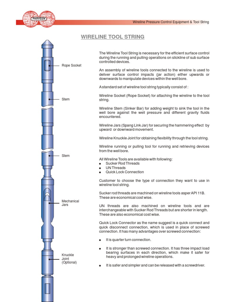 013 wireline tool string | Equipment | Mechanical Engineering